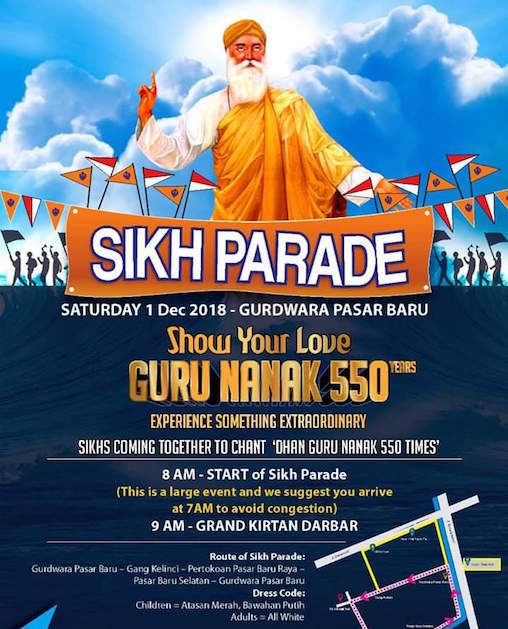 Sikh Parade in Jakarta as local community prepares for Guru Nanak's ...
