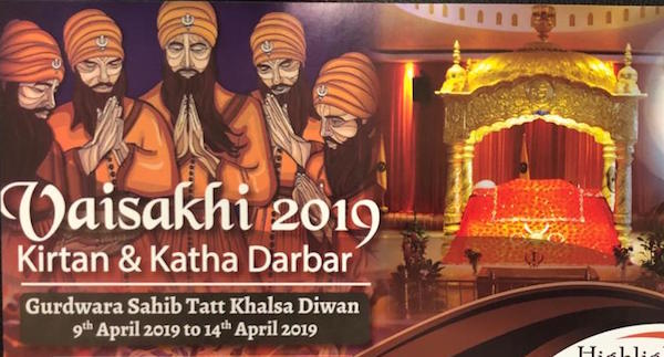 Tatt Khalsa 6-day Vaisakhi 2019 celebration kicks off tomorrow (9 April)