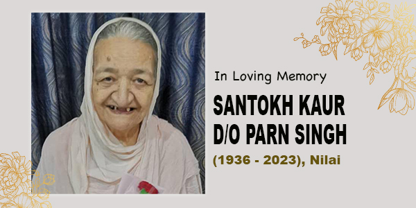 Mata Santokh Kaur (1936 - 2023), Nilai